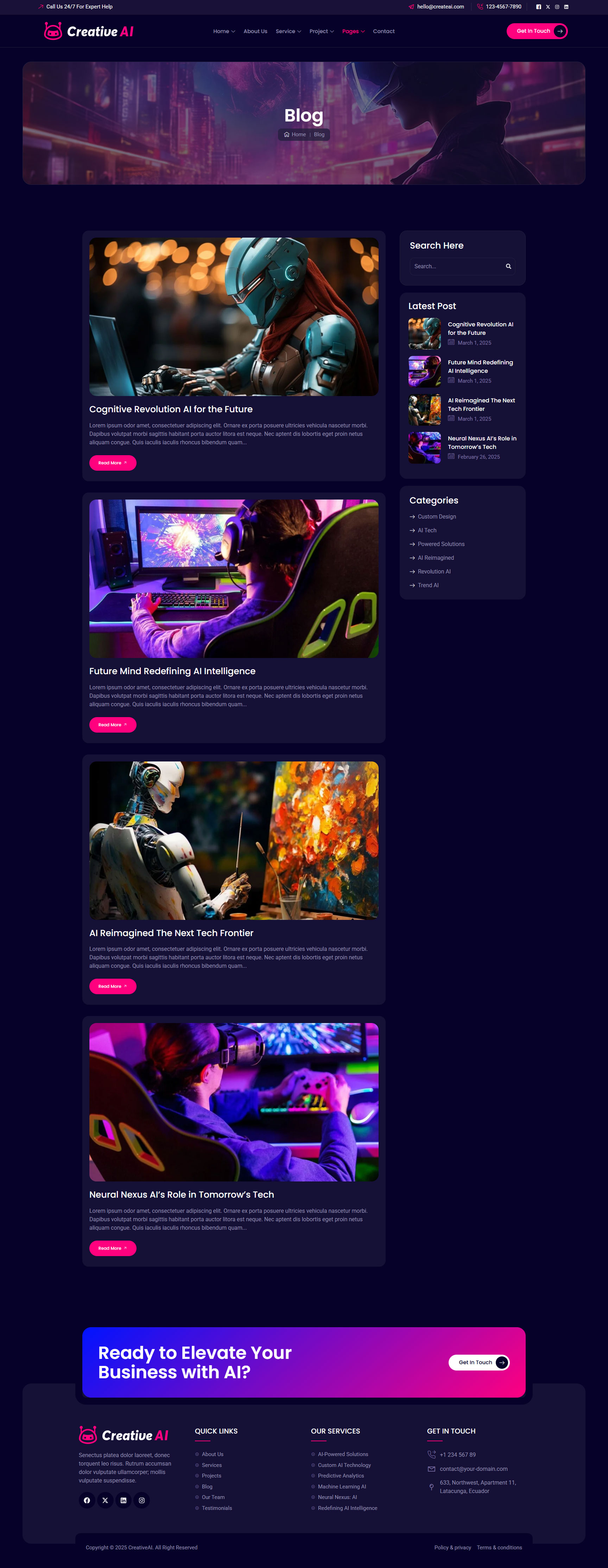 CreativeAI - Agency & AI Solutions Technology Elementor Template Kit by ...