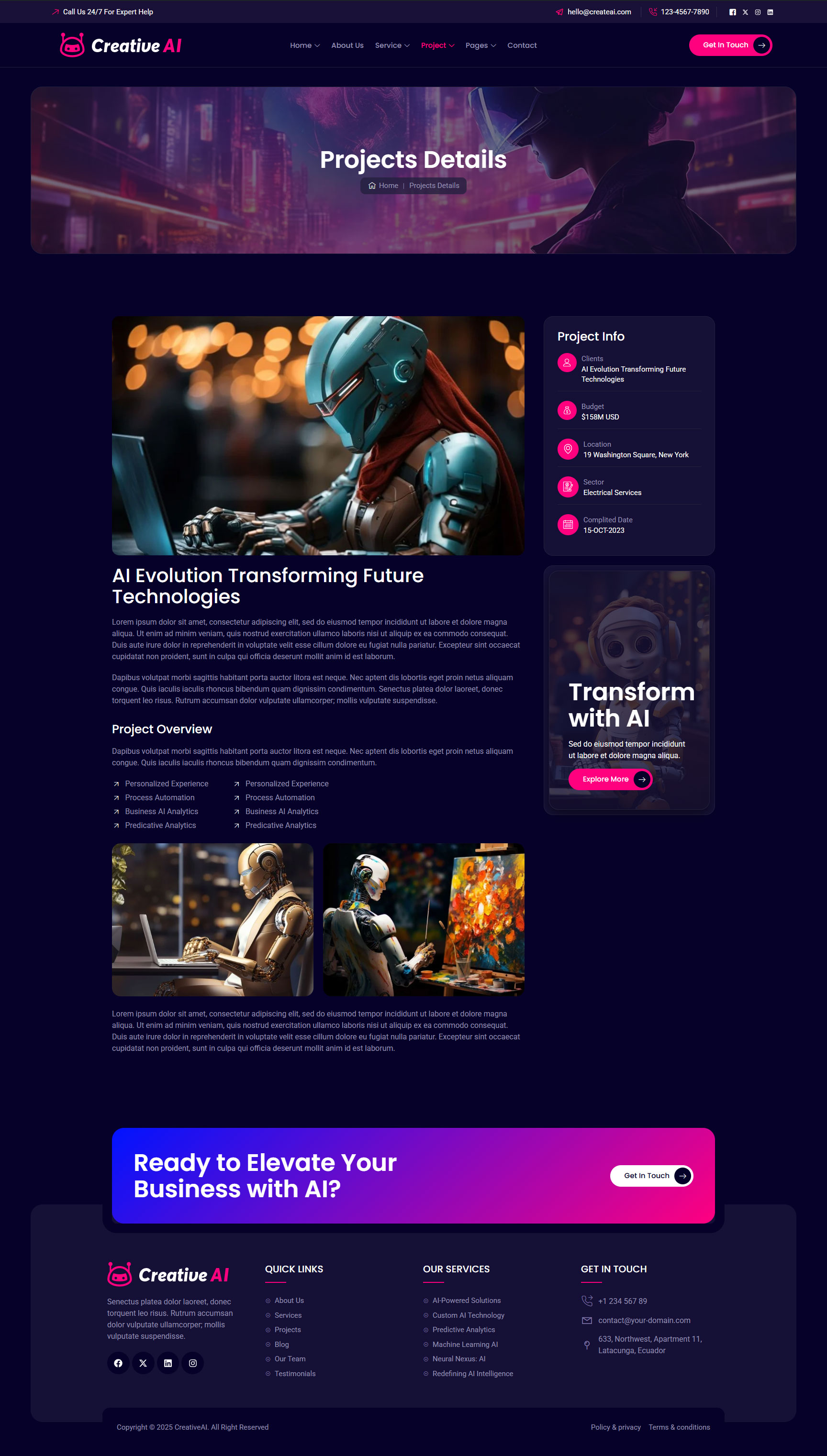 CreativeAI - Agency & AI Solutions Technology Elementor Template Kit by ...