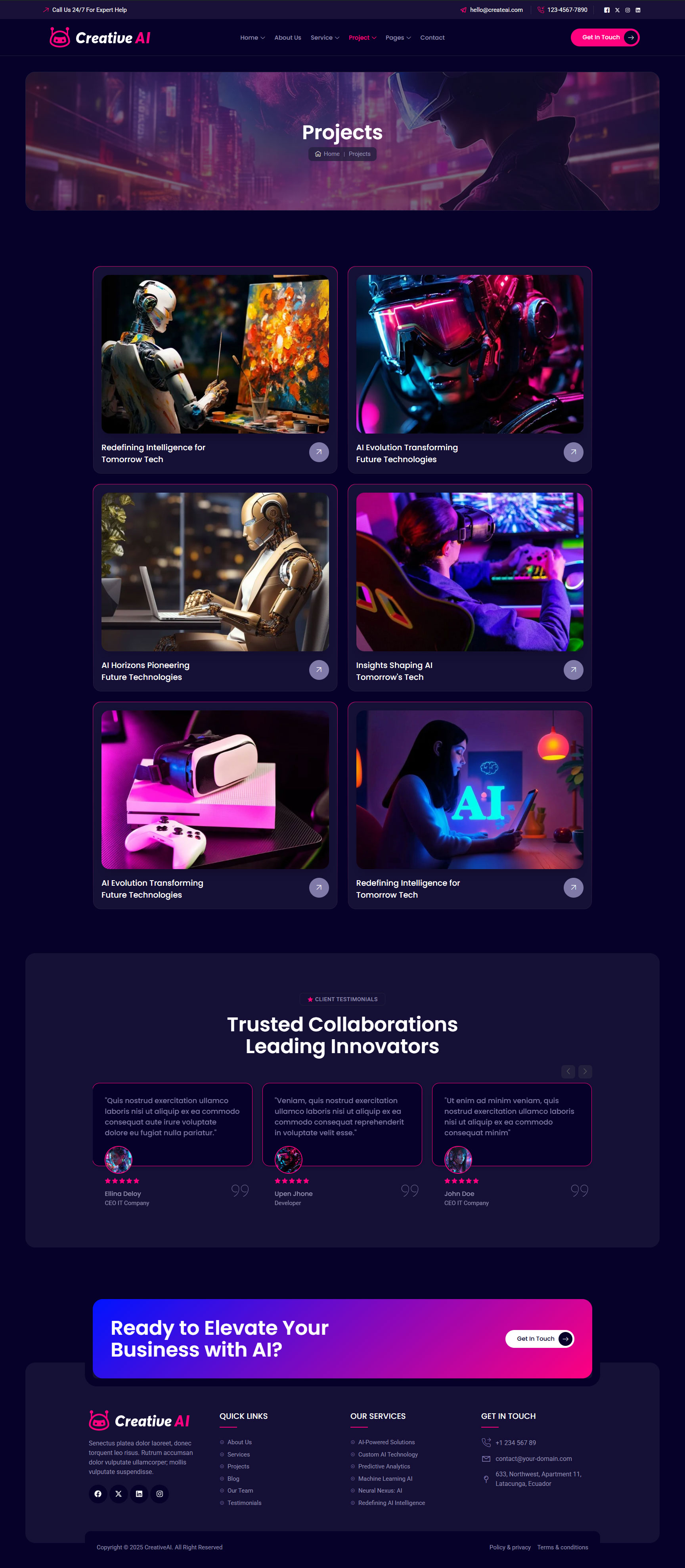CreativeAI - Agency & AI Solutions Technology Elementor Template Kit by ...