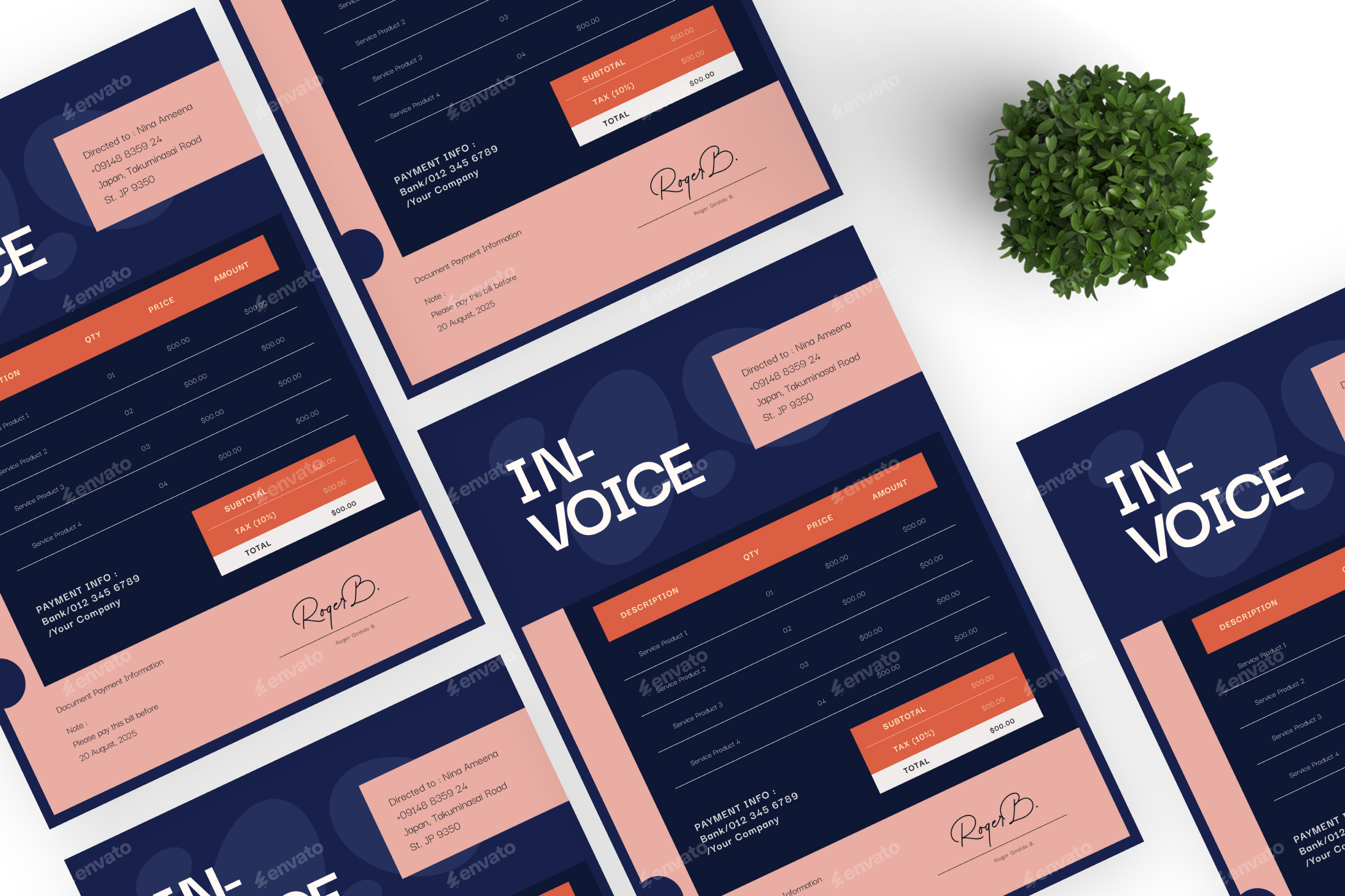 Navy Payment - Invoice, Print Templates | GraphicRiver