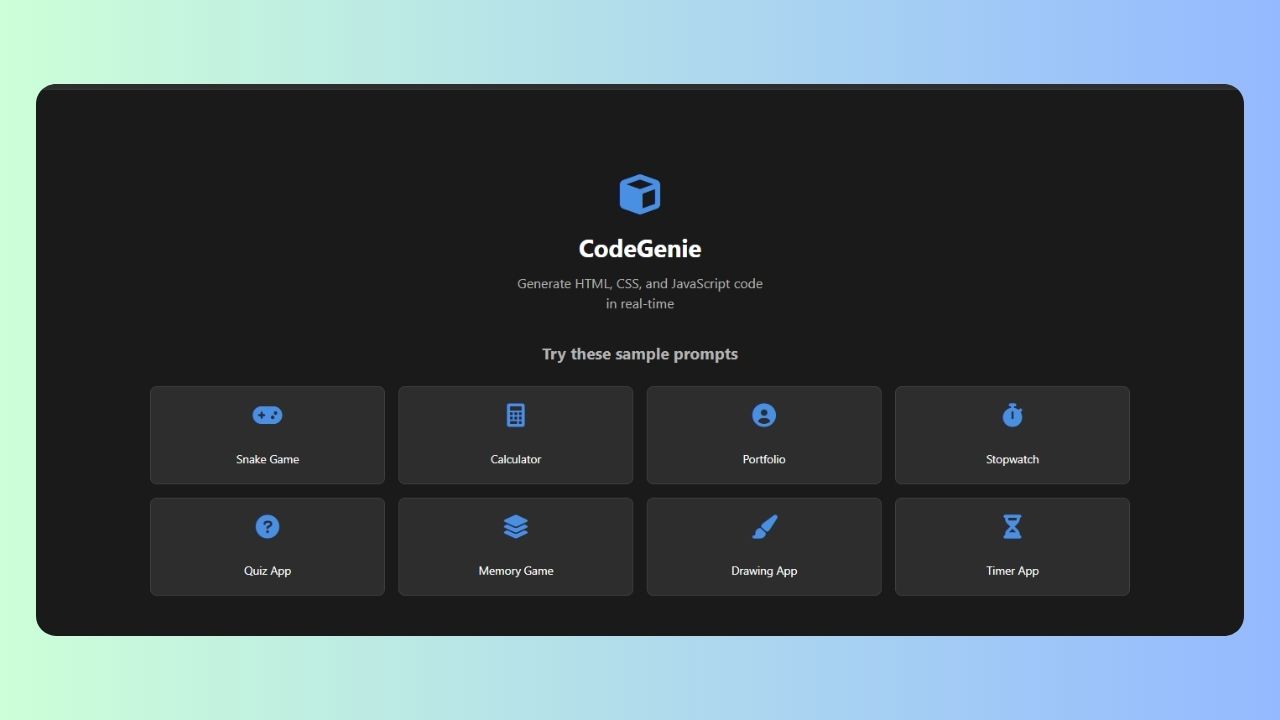 CodeGenie - AI-Powered Code Generator by aheedsajid | CodeCanyon