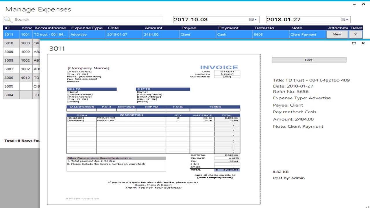 Accounting and Billing Invoice Software by dynamicsoft | CodeCanyon