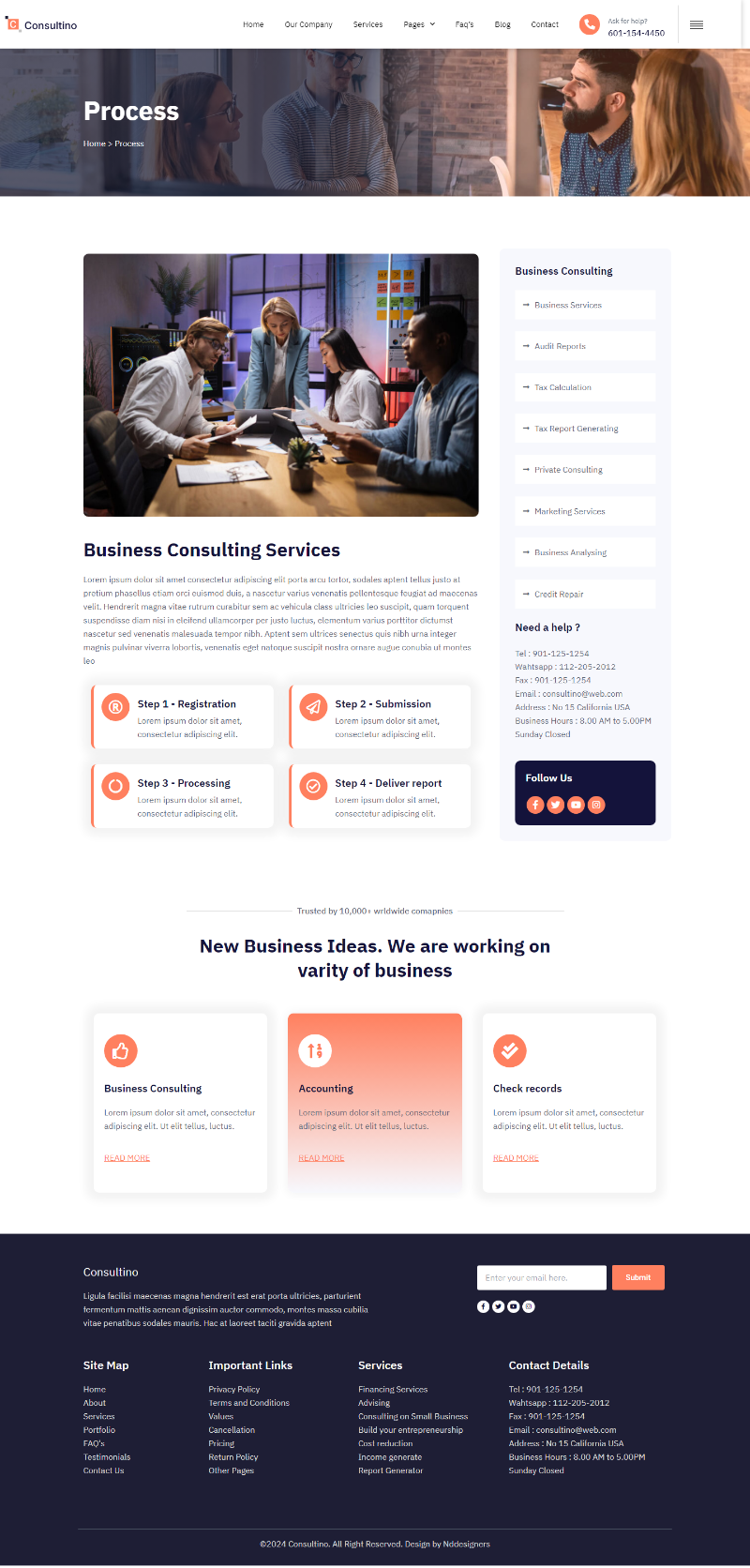 Consultino - Business Consulting Elementor Template Kit by NDDesigners