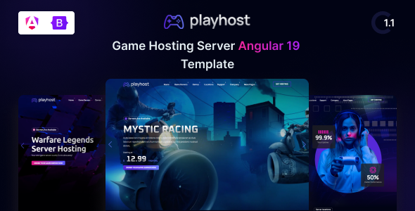 Game Hosting Server Angular 19 Template - Playhost by SRBThemes | ThemeForest