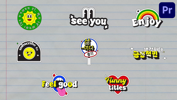 Funny Stickers for Premiere Pro, Premiere Pro Templates | VideoHive