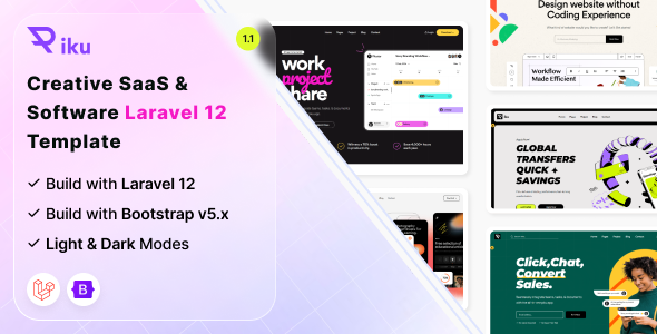 Piku - Creative Saas & Software Laravel 12 Template by Pixel-Eyez | ThemeForest