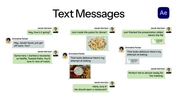 Text Message Chat, After Effects Project Files | VideoHive