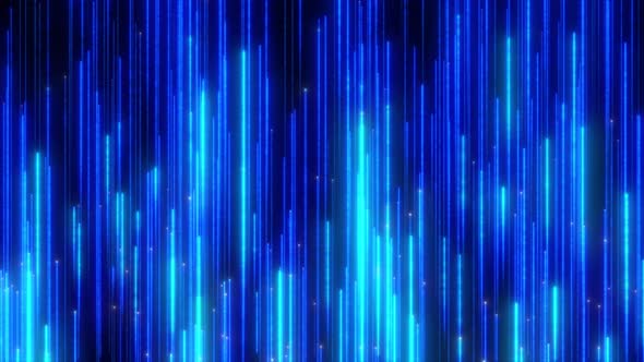 Glitter particle Lines Rising, Blue Particle Rising On The Black ...