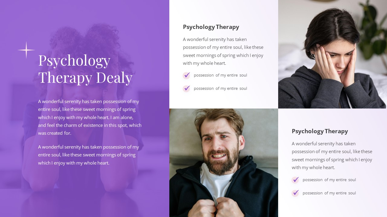 Psychology - Mental Health PowerPoint Template, Presentation Templates