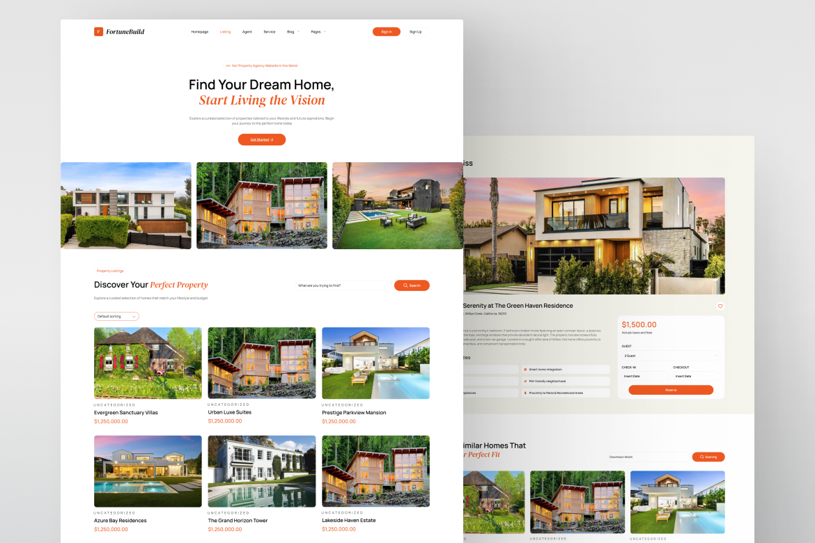 FortuneBuild - Real Estate Property Elementor Template Kit for Agents ...