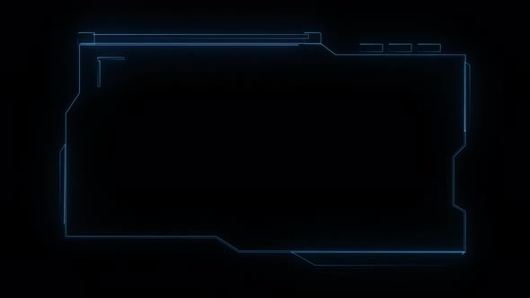 Hud Frame Digital Technology Plexus Lines, Alpha Channel, Motion Graphics