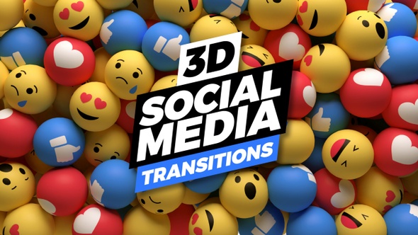Social Media Transitions 3D, Motion Graphics | VideoHive