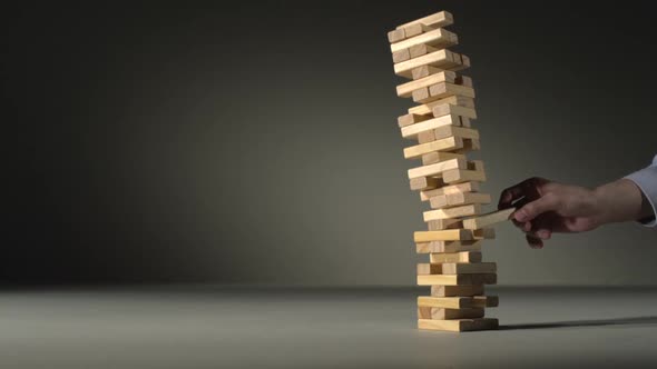 Block tower collapsing, Slow Motion, Stock Footage | VideoHive