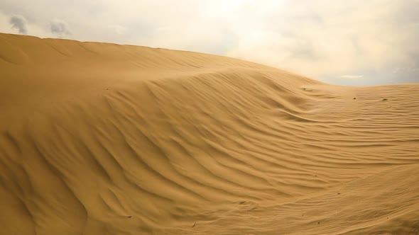 Strong Wind in the Desert. Sand Blows From the Dunes, Stock Footage