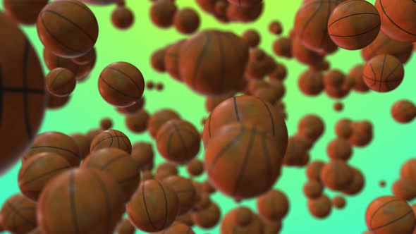 Multiple Basketball Sports Background Yellow, Motion Graphics | VideoHive