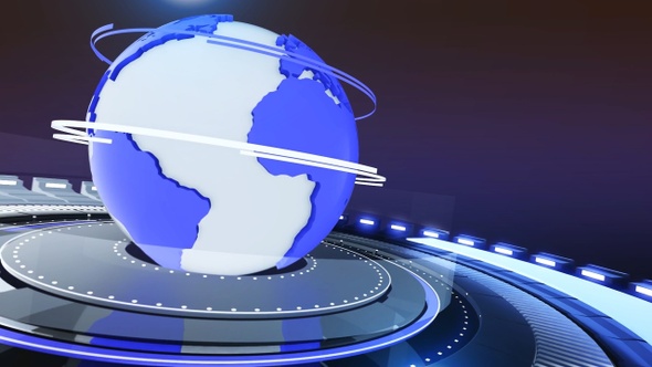 Broadcast News Intro, Blue Color Background 4, Motion Graphics | VideoHive