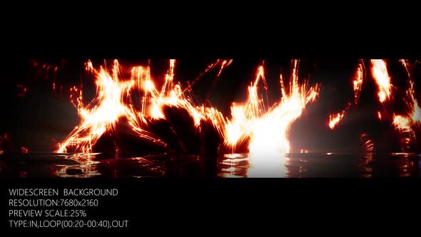 Liquid Fire Light Streaks Widescreen Background, Motion Graphics ...