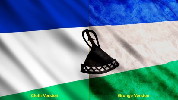Lesotho Flags, Motion Graphics | VideoHive