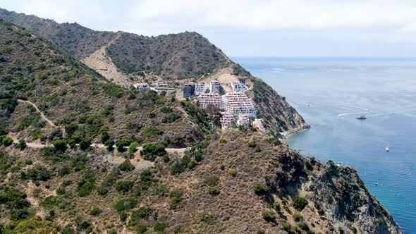 Aerial View of Hamilton Cove with Apartment Condo Building on the Cliff ...