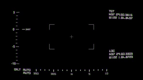 Realistic Night Vision Screen Interface With Data, Motion Graphics