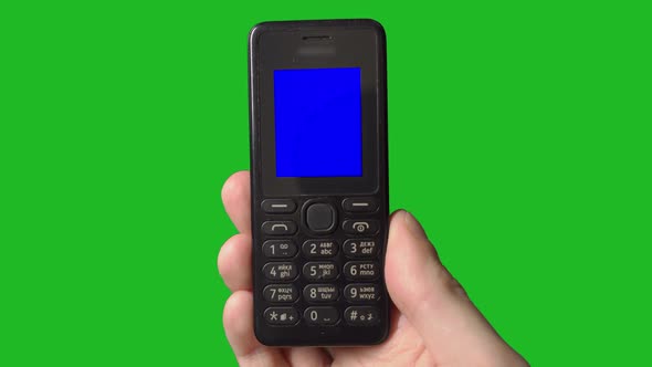 Person Using Old Vintage Mobile Phone, Stock Footage | VideoHive