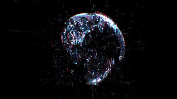 Diffuse Holographic Earth And Circuits, Motion Graphics | VideoHive