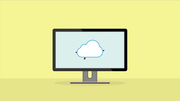 Animation of Cloud data computing, Business cloud marketing, Digital ...