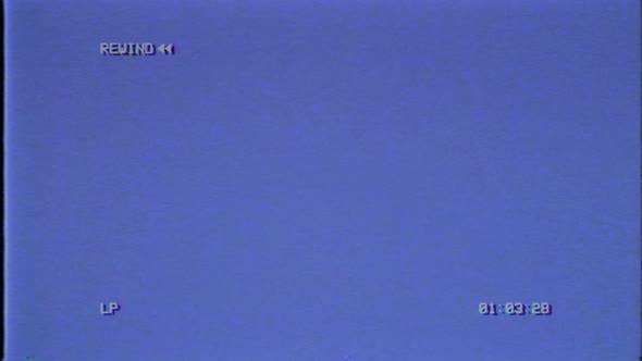 VCR Rewind symbol on blue screen., Motion Graphics | VideoHive