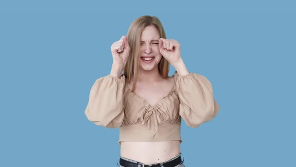 Whining Woman Capricious Mood Sad Crying Gif Loop, Stock Footage ...