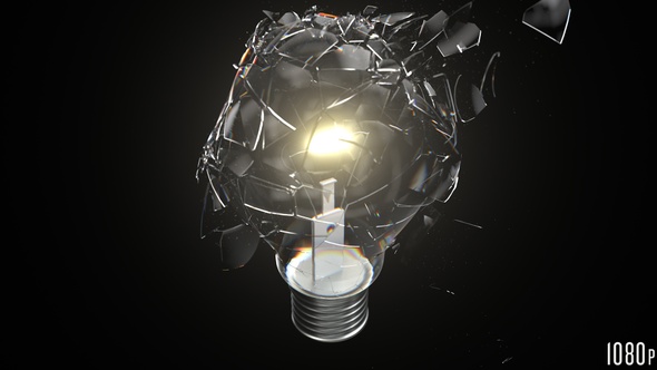 Lightbulb Breaking Closeup, Motion Graphics | VideoHive
