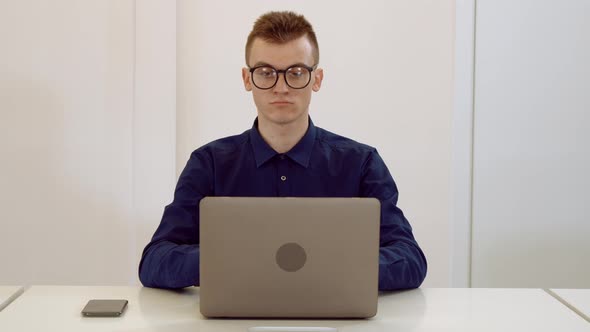 Joker Using Computer at Workplace, Stock Footage | VideoHive