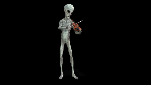 Alien playing Violin, Motion Graphics | VideoHive
