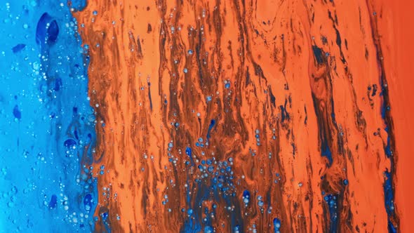 Colorful Static Footage. Blue and Red Paint Dissolve in a Solvent. Can ...