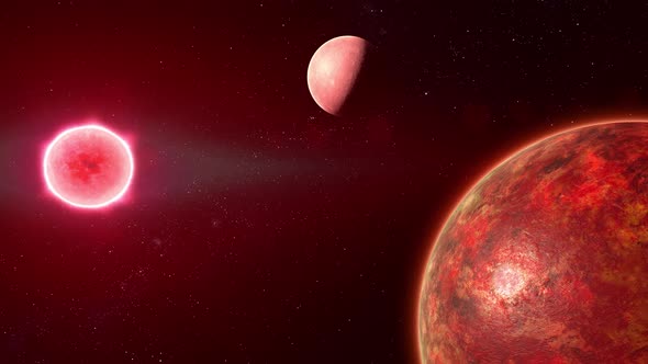 Red Star Space scene, background, looped, Motion Graphics | VideoHive