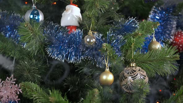 Smoke at Christmas Tree Celebration Indoor, Stock Footage | VideoHive