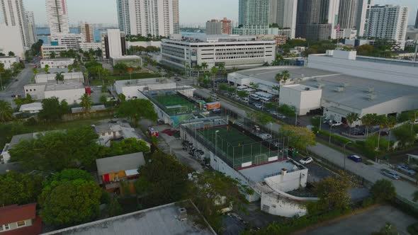 Small Football Playfield in City in Tropics, Stock Footage | VideoHive
