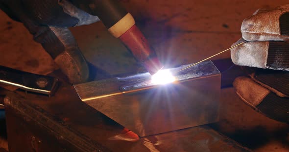 4K - TIG welding. Close-up, Stock Footage | VideoHive