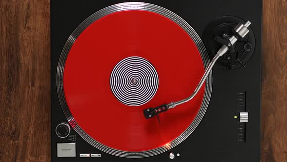 Red Vinyl Disc, Stock Footage | VideoHive
