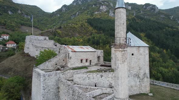 Aerial Travnik Castle, Stock Footage | VideoHive