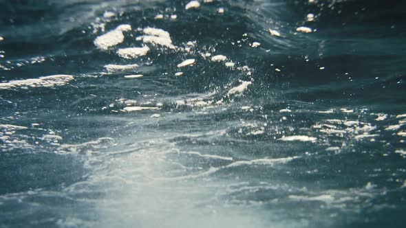 Slowmo ocean waves rippling from underwater., Stock Footage | VideoHive