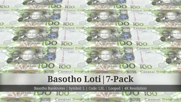 Basotho Loti | Lesotho Currency - 7 Pack | 4K Resolution | Looped ...
