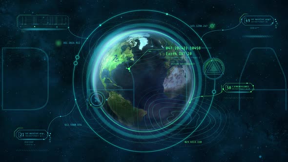 Planet Earth Surrounded By Infographics HD, Motion Graphics | VideoHive