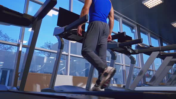 Man Walking on Treadmill, Stock Footage | VideoHive