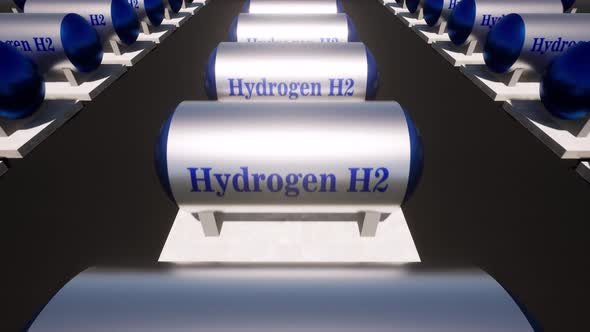 Blue H2 Hydrogen Fuel Tank Renewable Ecological Future Ecology Concept ...