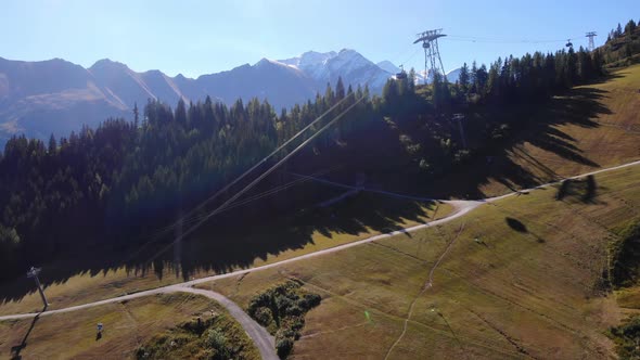 Cable Car Connecting From Kaprun Village To The Mountain Peak Resort Of ...
