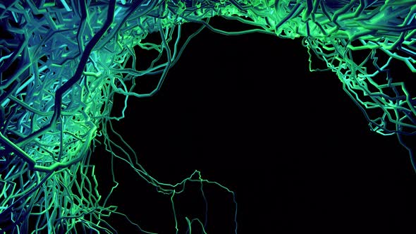 Rotated Tunnel Of Green Nerve 4K, Motion Graphics | VideoHive