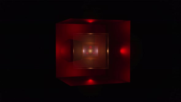 Red Glass Cubes And Lights, Motion Graphics | VideoHive