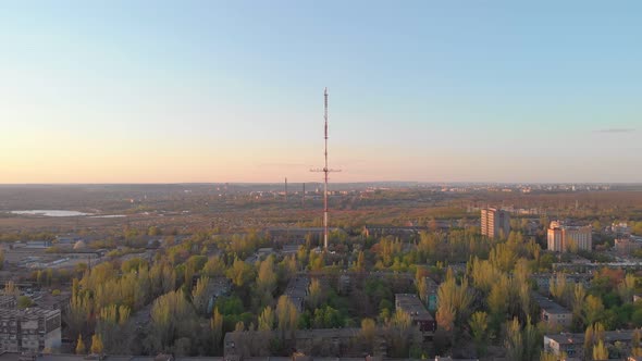 Cityscape Old TV Tower, Stock Footage | VideoHive
