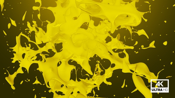 Abstract Yellow Paint Splash V5, Motion Graphics | VideoHive