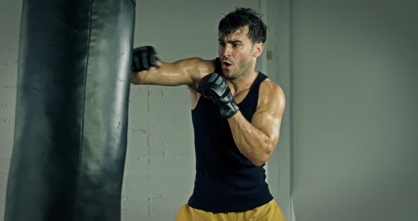 Athletic Male Boxing Slow Motion, Stock Footage | VideoHive